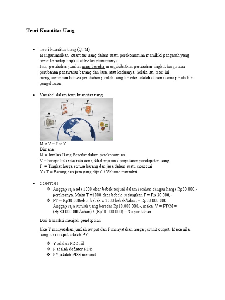 Teori Kuantitas Uang | PDF
