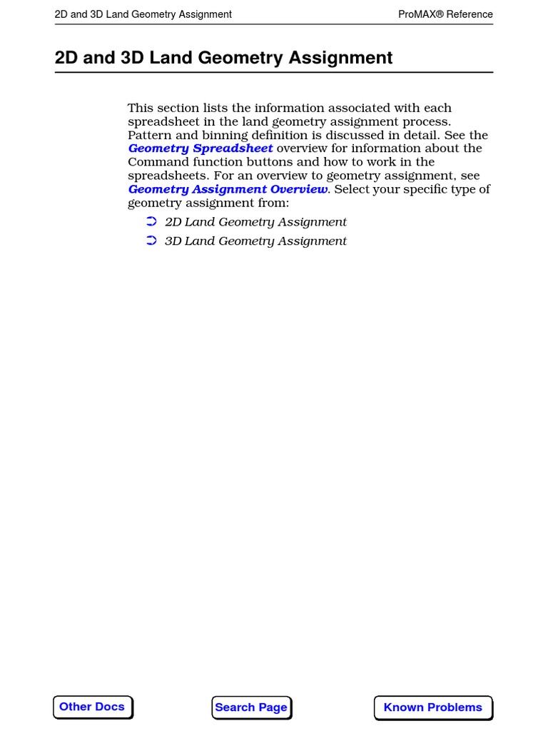 2D and 3D Land Geometry Assignment | PDF | Spreadsheet | Databases