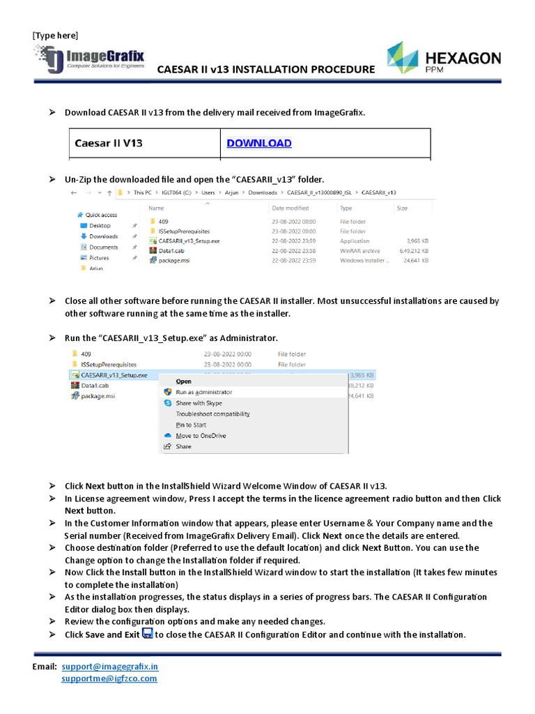 CAESAR II v13 Install Guide | PDF | Computers