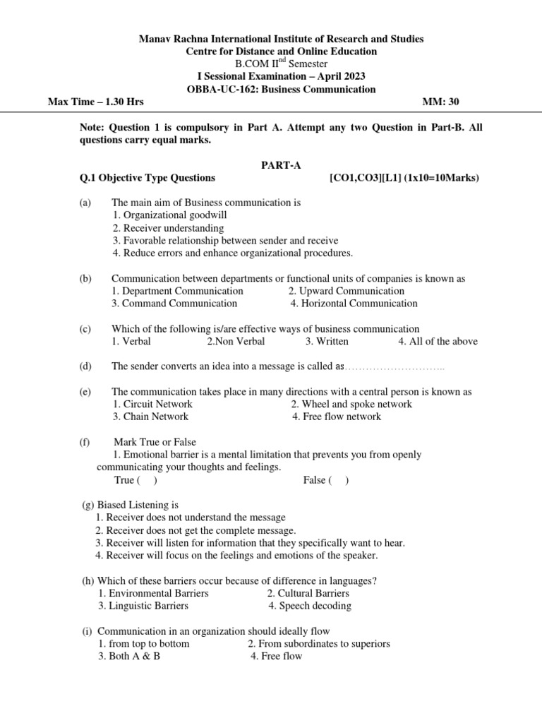 Business Communication | PDF | Communication | Behavioural Sciences