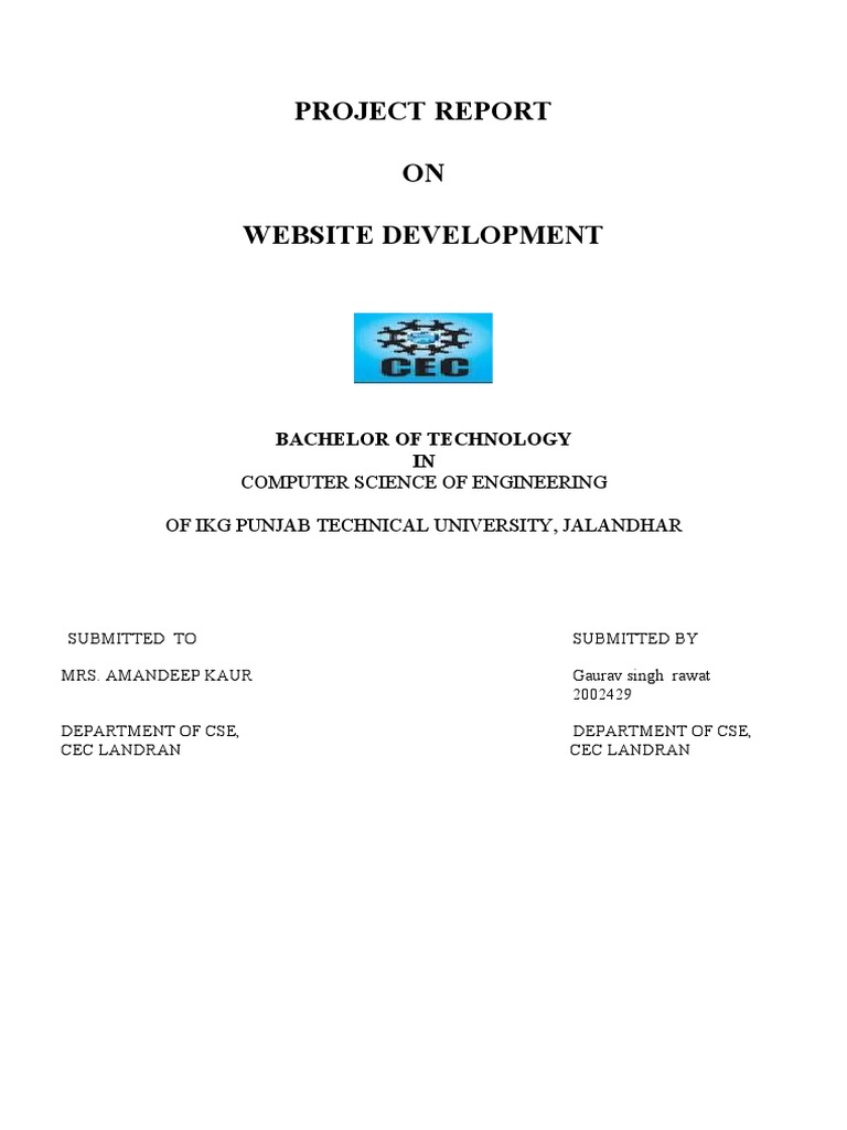 Web Project (College Website) | PDF | Computers