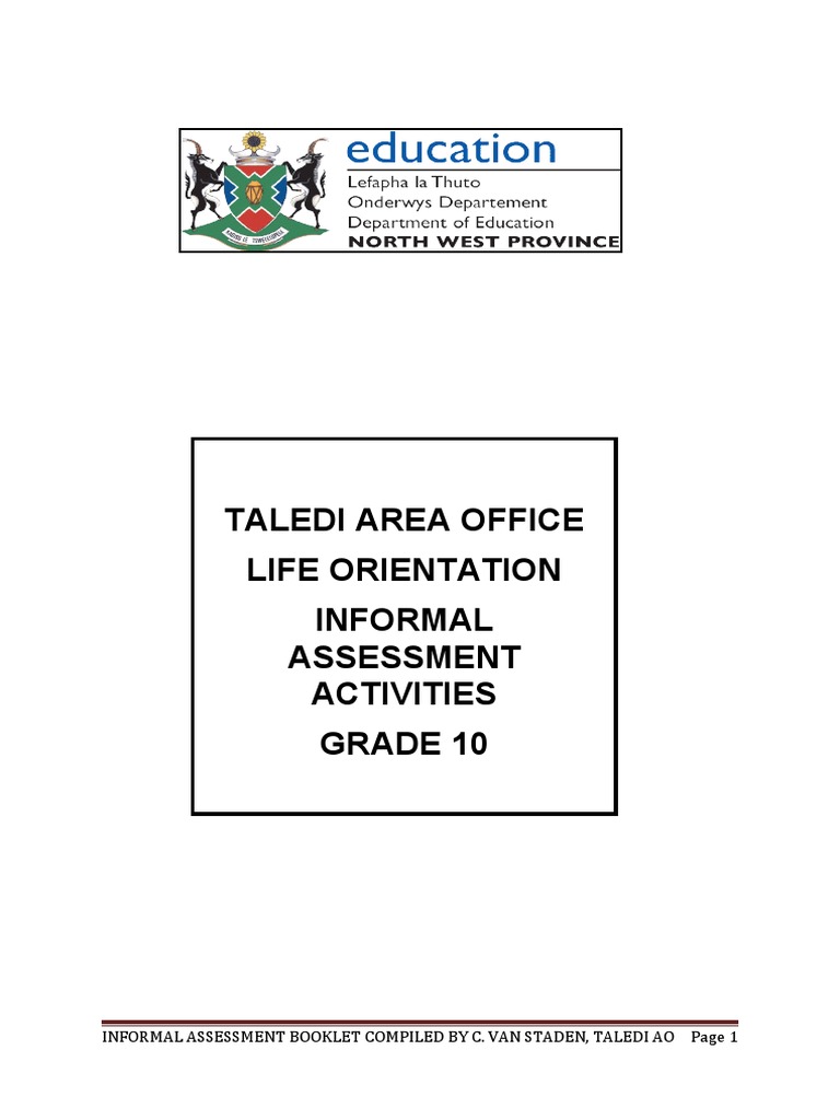 Informal Assessment GRADE 10 | PDF | Food Security | Malnutrition