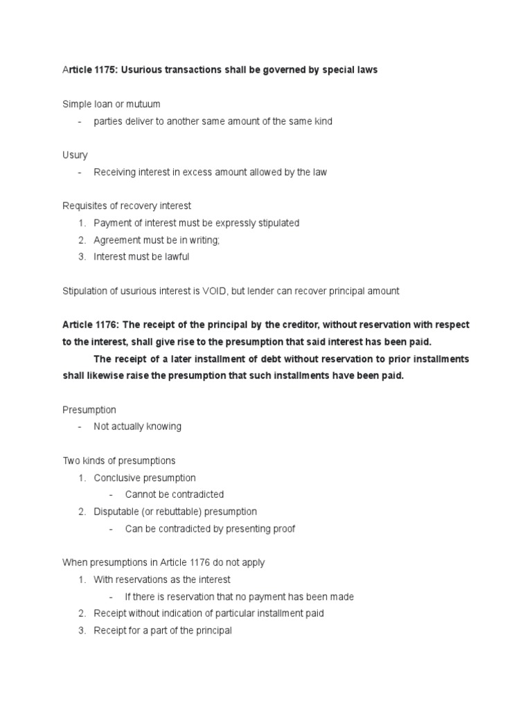 Article 1175 - 1177 | PDF