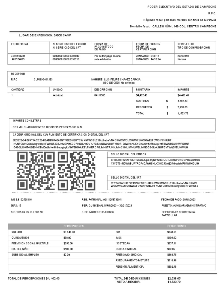 FOLIO FISCAL Didáctico | PDF