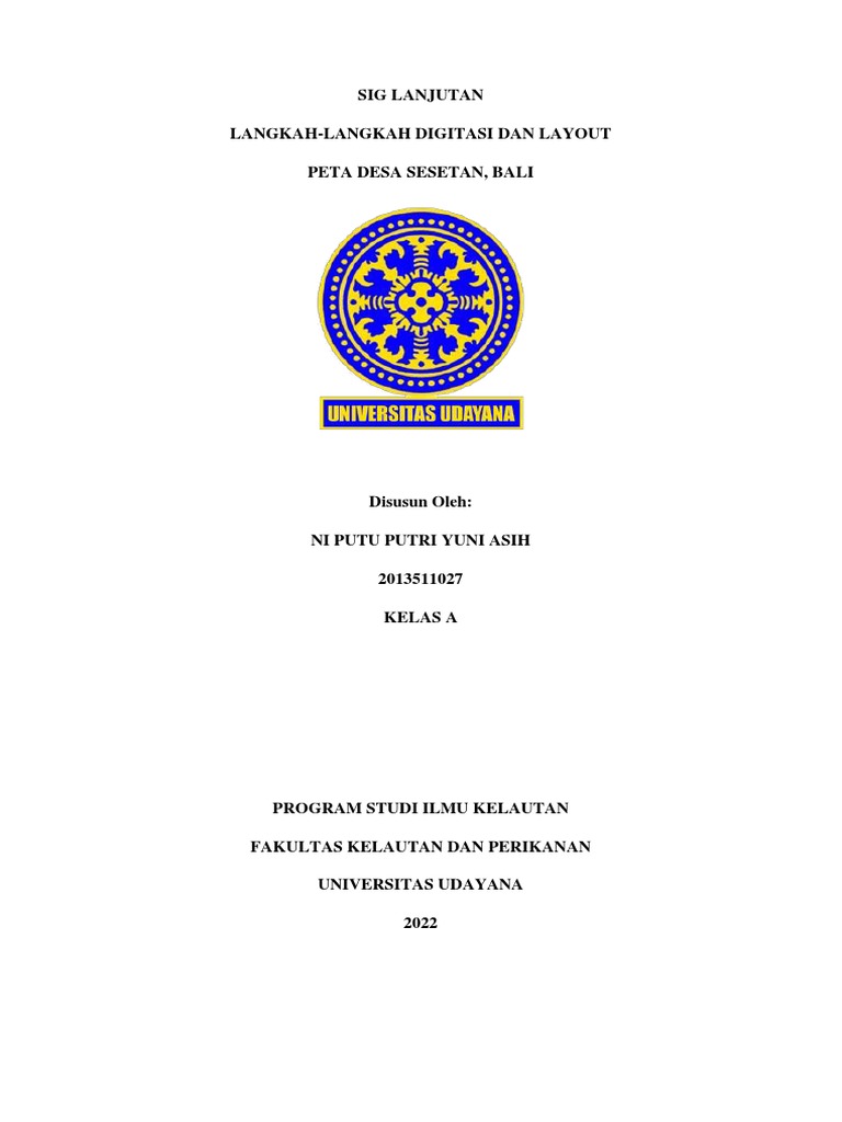 Digitasi & Layout Peta Desa Sesetan | PDF