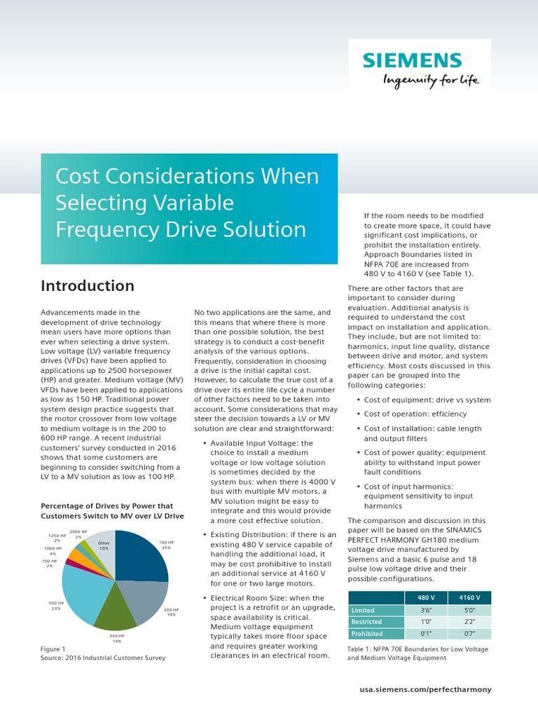 Cost_Considerations_VFD_FINAL | PDF | Electric Motor | Transformer