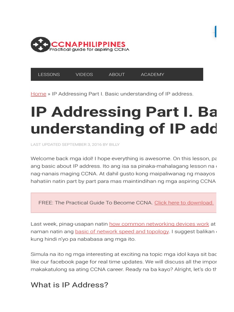 IP Addressing Part I. Basic Understanding | PDF IP Addressing Part I. Basic Understanding | PDF