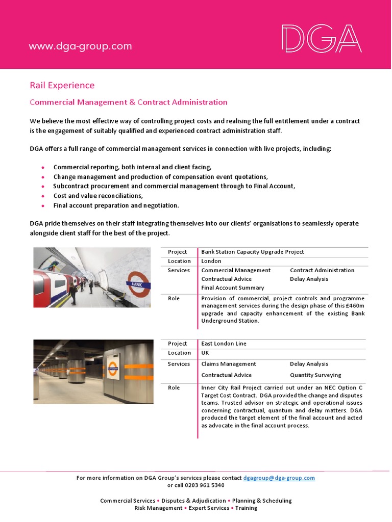 Dga Rail Commercial Services | PDF