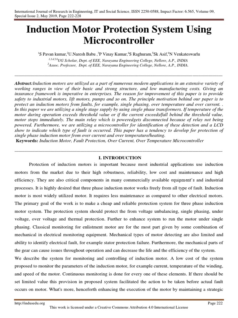 Induction Motor Protection System Design | PDF | Infrared | Electric Motor