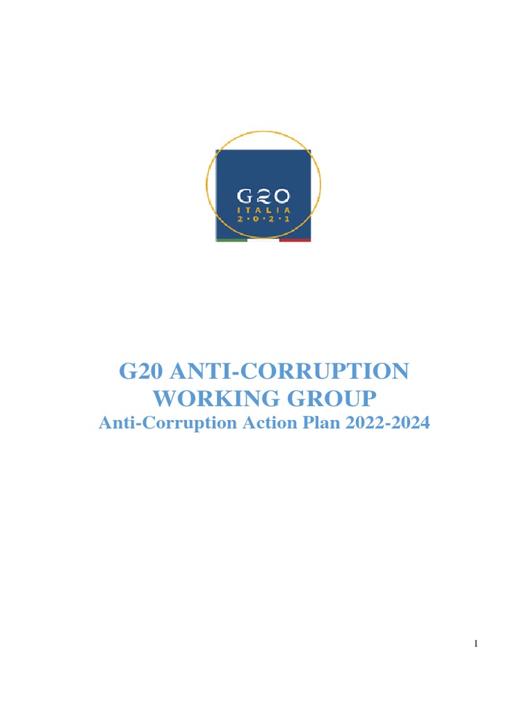 2021 G20 Anti-Corruption Action Plan 2022-2024 | PDF | Corruption | Money Laundering