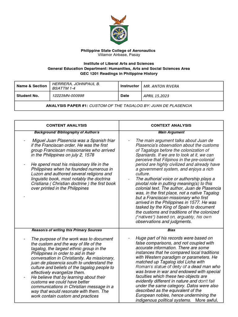 RPH Analysis Paper 2 | PDF | Philippines