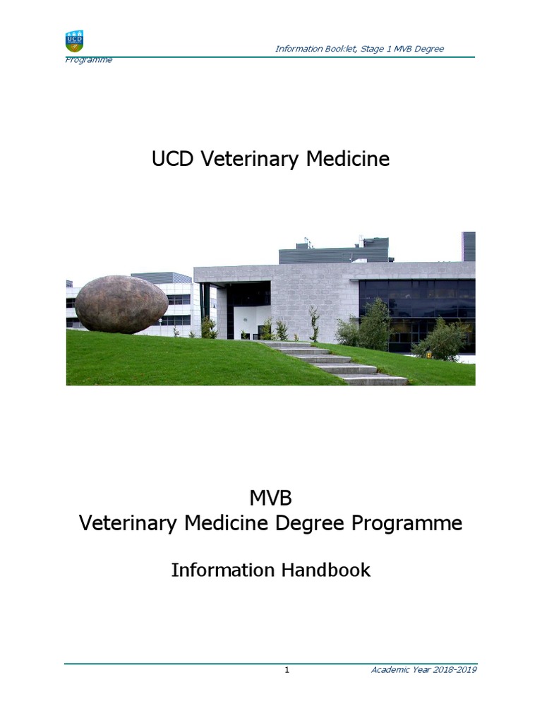 UCD Veterinary Medicine: Information Handbook | PDF | Metabolism | Veterinary Medicine