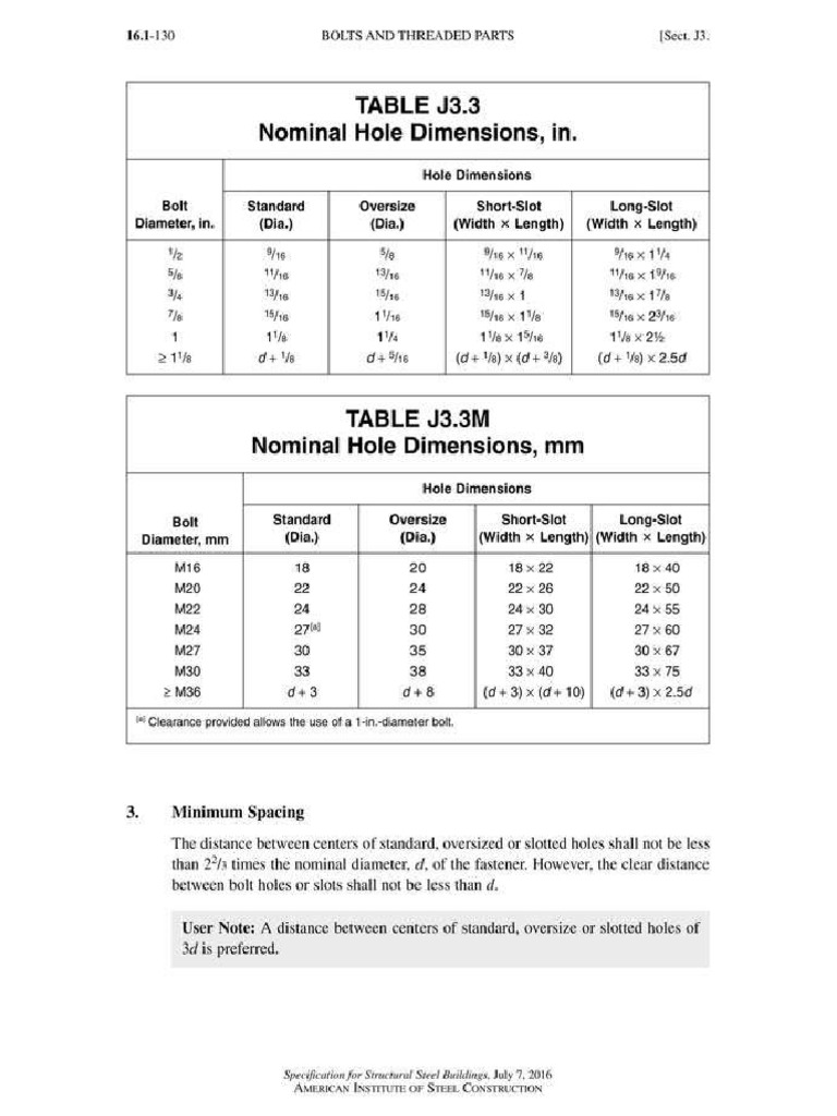 Hole Dimension | PDF