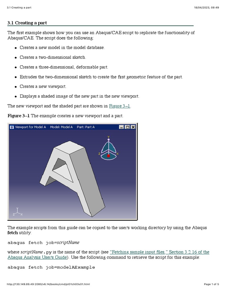 Creating A Part In Abaqus Pdf Object Computer Science Control Flow