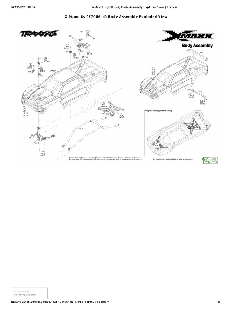 X-Maxx 8s Body Assembly Diagram | PDF