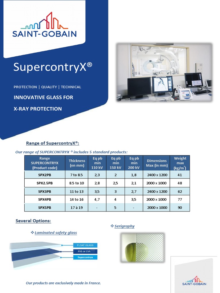 Supercontryx®: Innovative Glass For X - Ray Protection | PDF | Glass ...