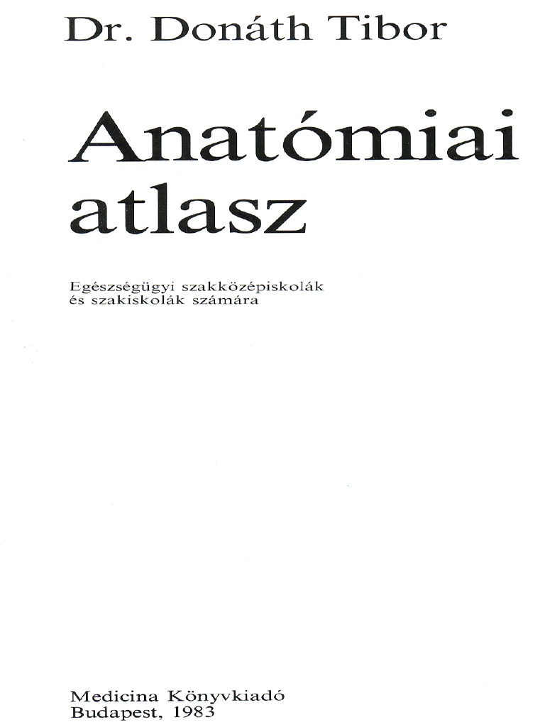 Dr. Donáth Tibor - Anatómia Atlasz | PDF