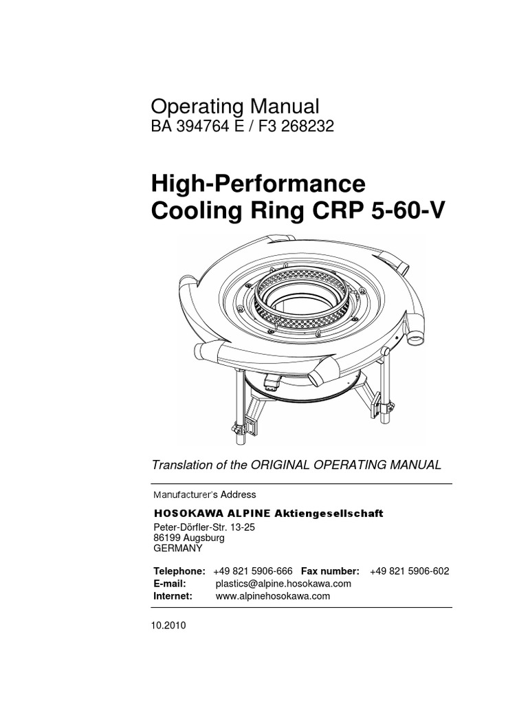 High-Performance Cooling Ring | PDF | Screw | Occupational Safety And ...
