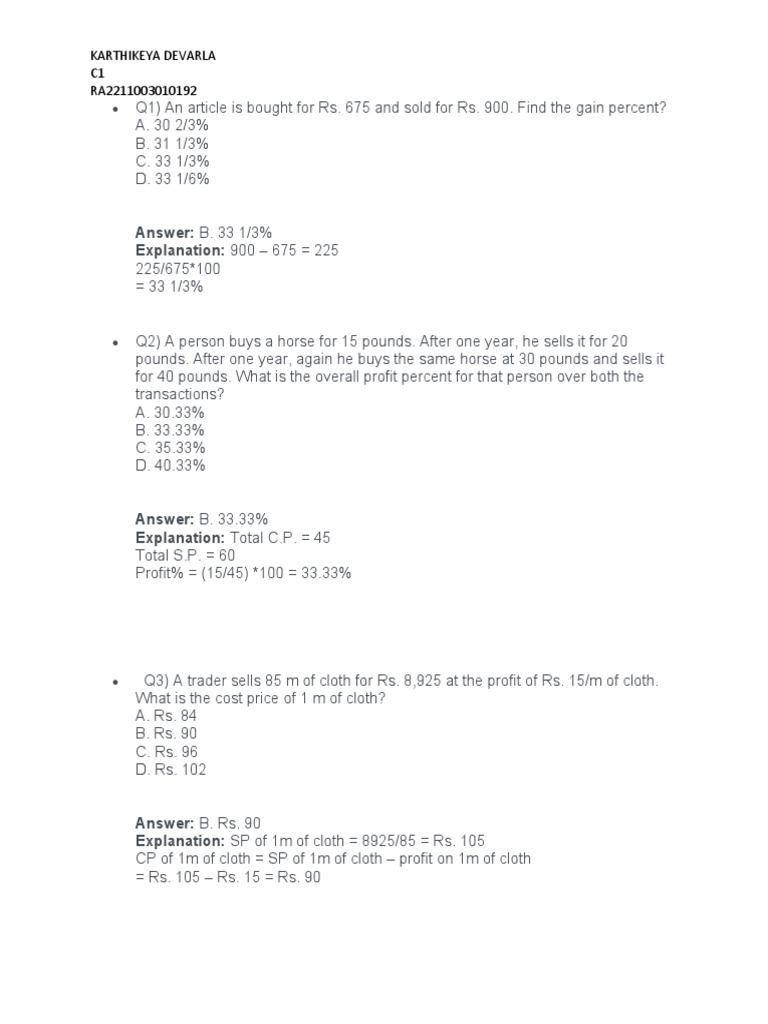 General Aptitude 2nd Assignment | PDF | Science & Mathematics