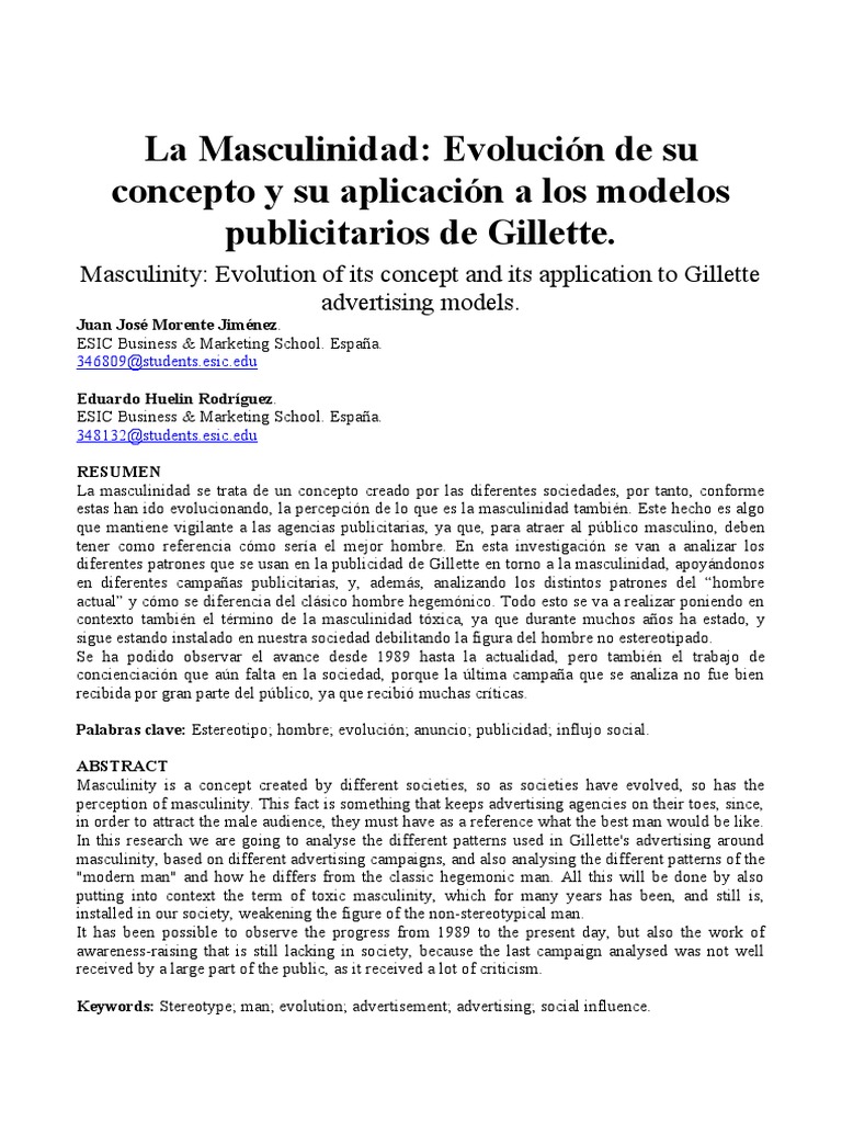 La Masculinidad | PDF | Masculinidad | Afeitado