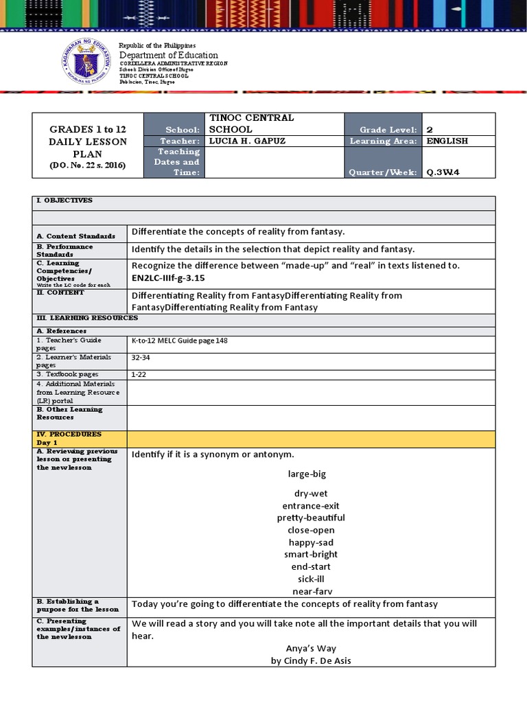 DLL Science 6 | PDF | Learning