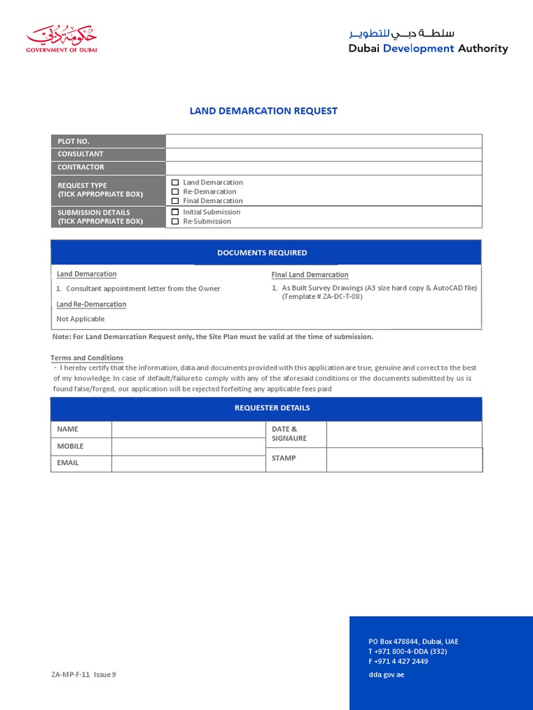 Land Demarcation Request | PDF