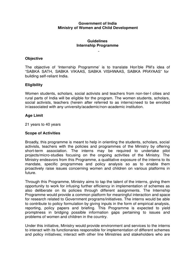 Final Approved Internship guideline. | PDF