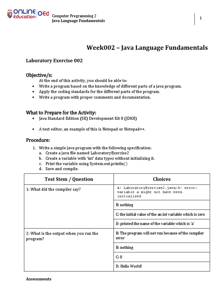 Week002 Labex Pdf Computer Program Programming