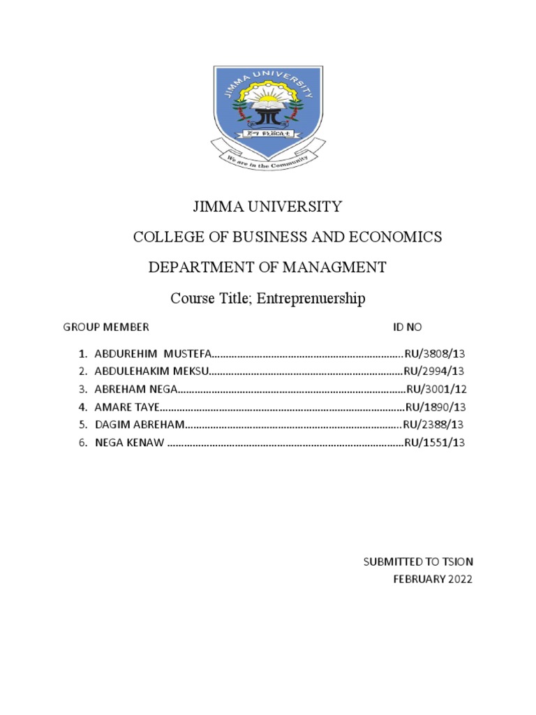 Jimma University | PDF