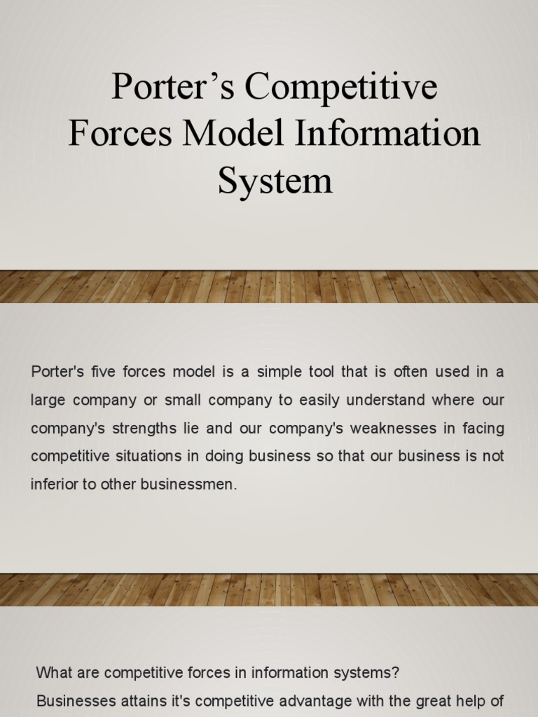 Porter's Competitive Forces Model Information System | PDF | Strategic ...