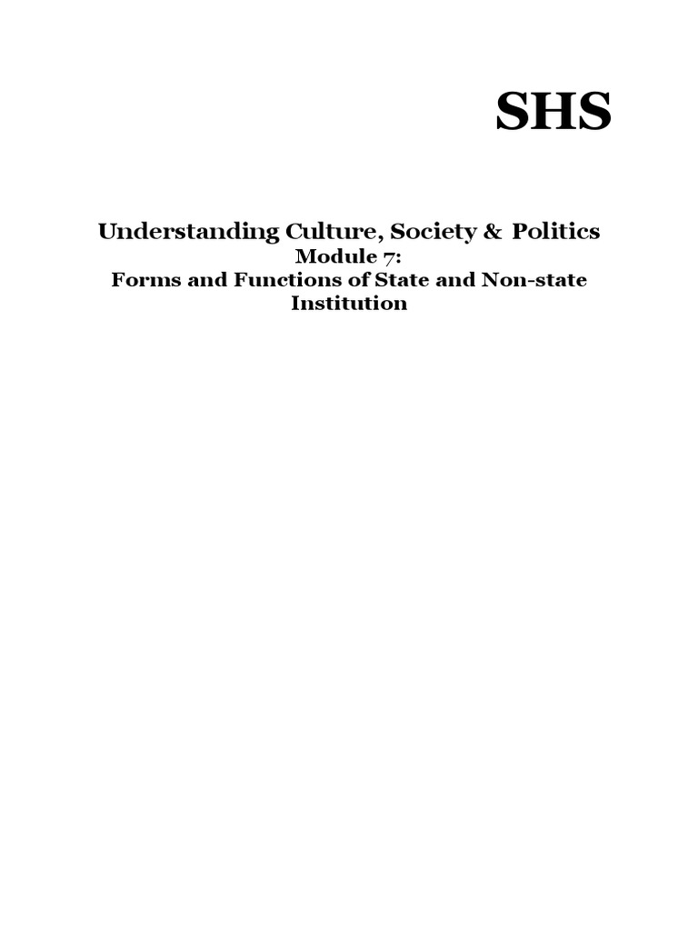 UCSP Module 7 Summary | Download Free PDF | Banks | State (Polity)