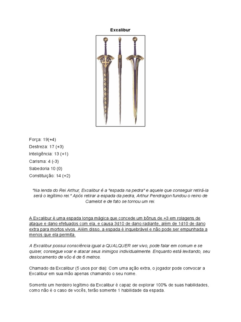 Excalibur | PDF