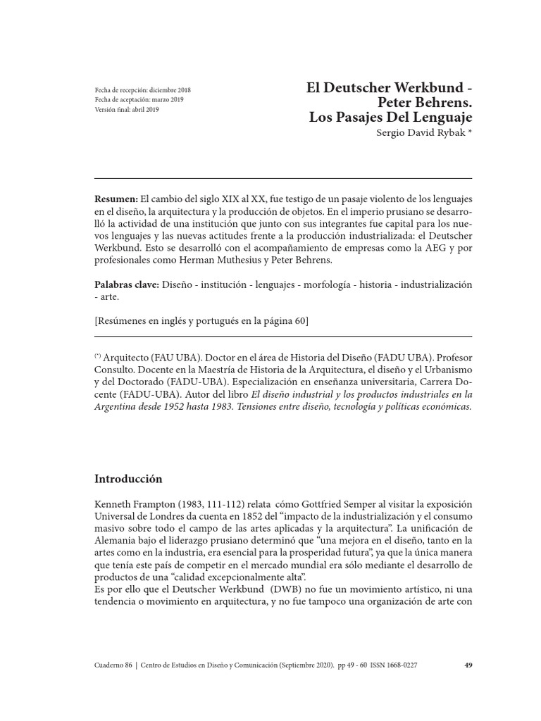 El Deutscher Werkbund | PDF