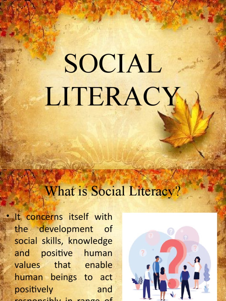 Group 2 Social Literacy | PDF | Social Skills | Communication