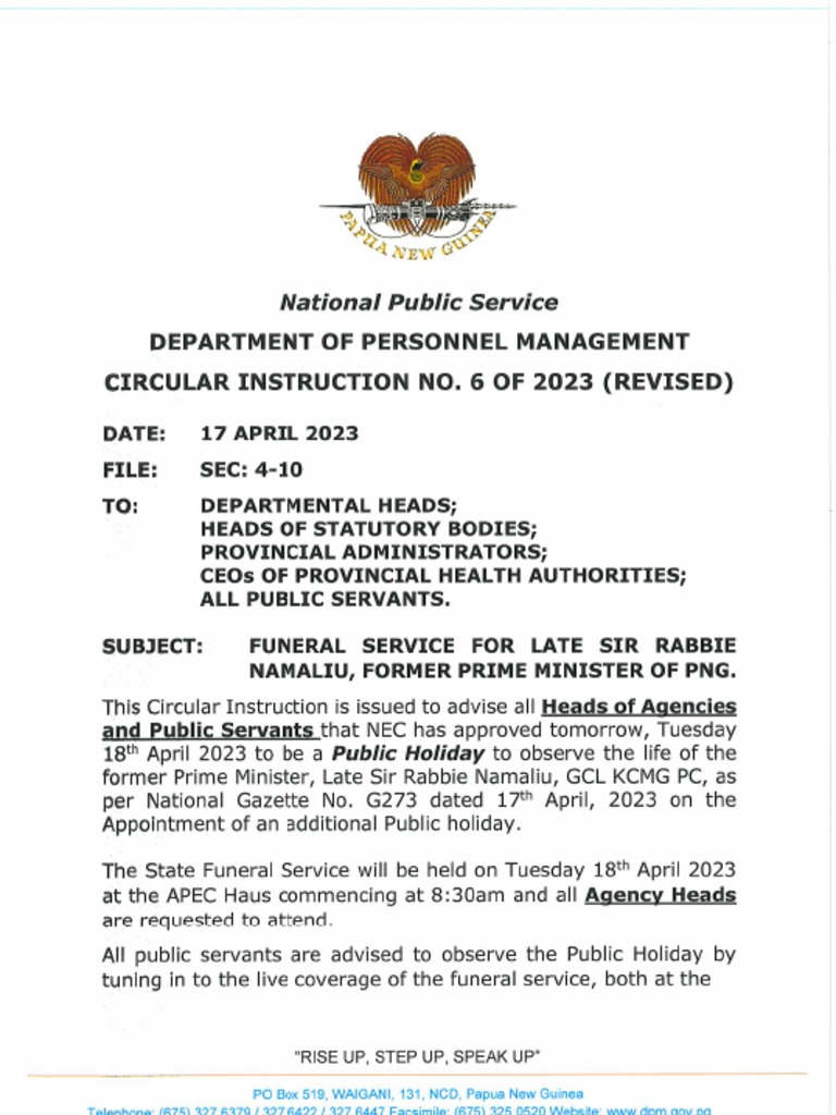 DPM Cir. Instruction No. 06 of 2023 | PDF