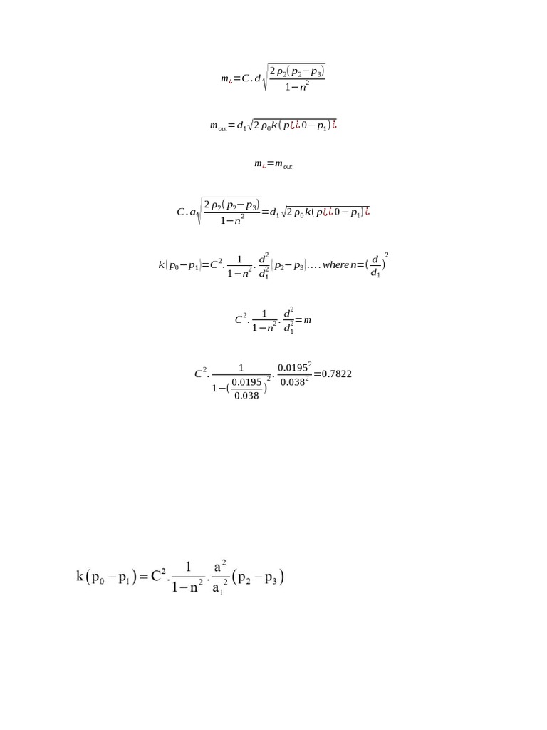 Lab Equations Compressible Flow | PDF