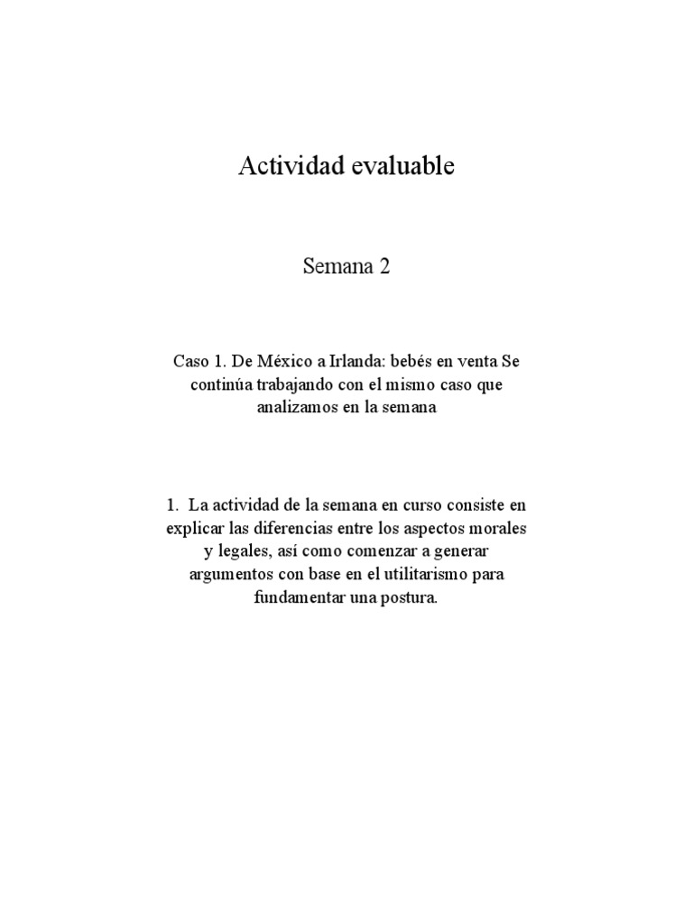 Actividad Evaluable Semana 2 Etica y Ciudadania | PDF | Adopción | México