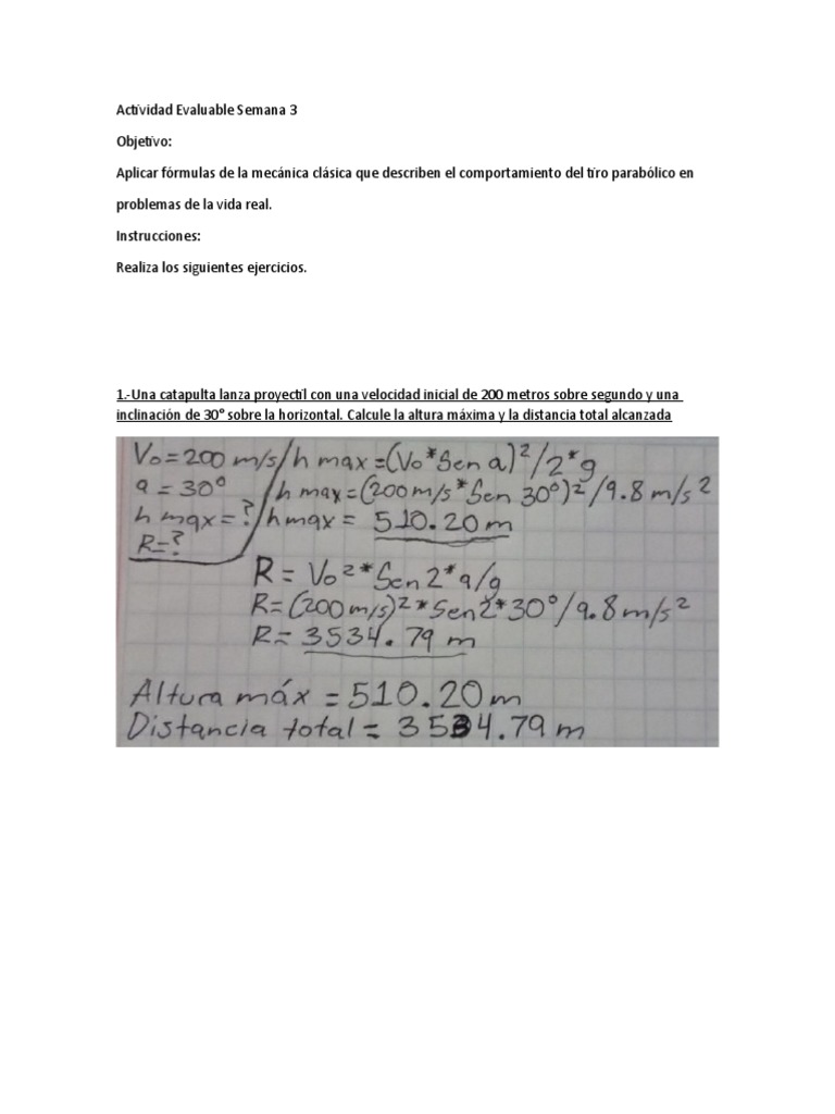 Actividad Evaluable Semana 3 Fisica | PDF