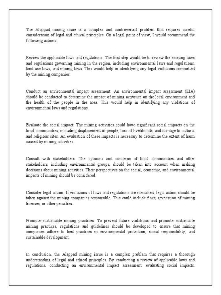 Alappad Issue | PDF | Environmental Impact Assessment | Sustainability