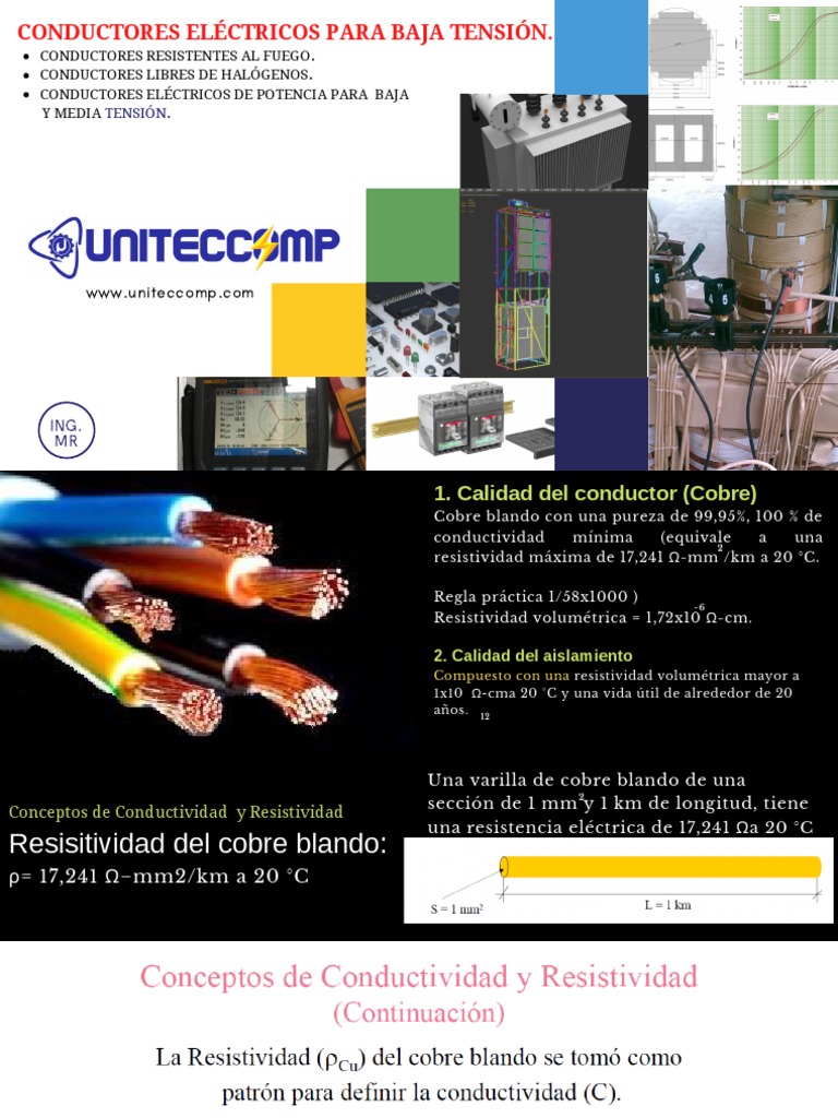 Conductores Eléctricos para Baja Tensión | Descargar gratis PDF | Conductor electrico | Aislador ...