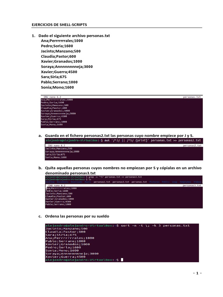 EJERCICIOS-DE-SHELL-Alejandro Solorzano | PDF | Archivo de computadora | Arquitectura de ...