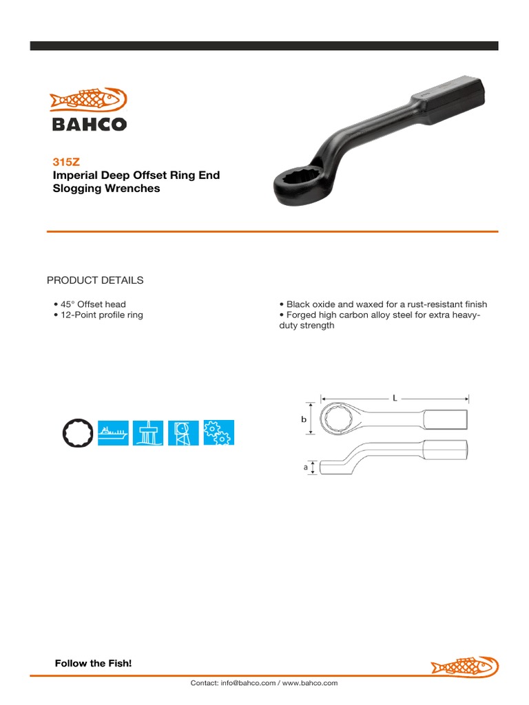 Imperial Deep Offset Ring End Slogging Wrenches | PDF | Chemistry ...