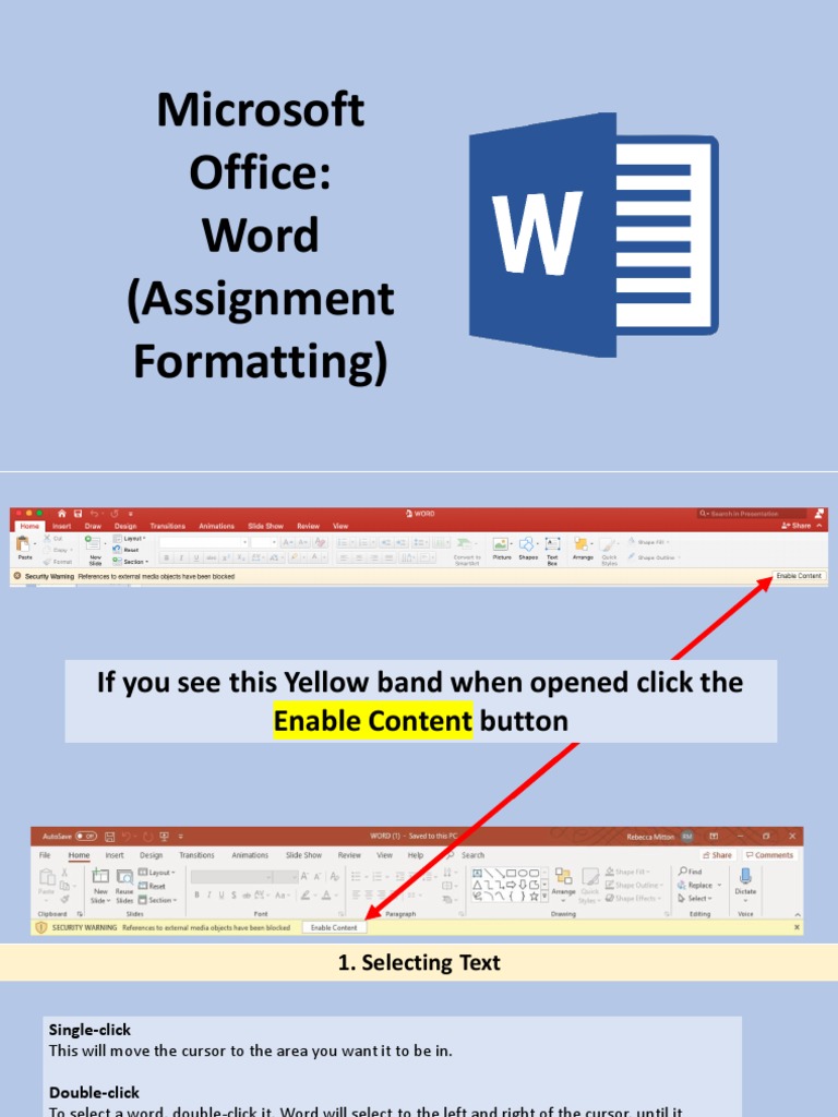 Assignment Formatting Instructions | PDF | Cursor (User Interface) | System Software