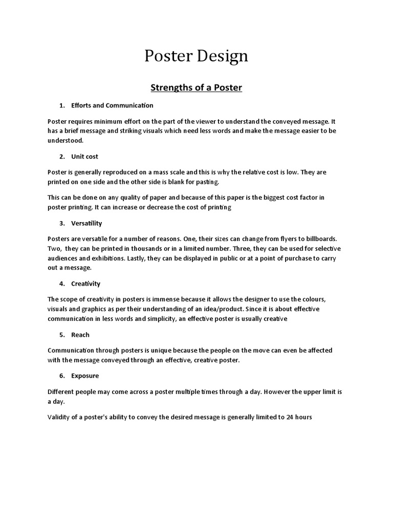 Unit 3 Poster Design Notes | PDF | Poster | Communication