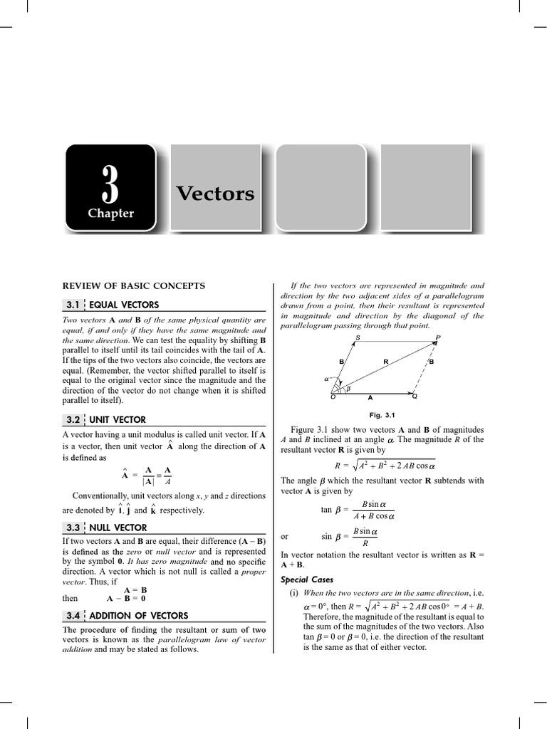 Vector Addition and Properties Explained | PDF | Euclidean Vector | Angle