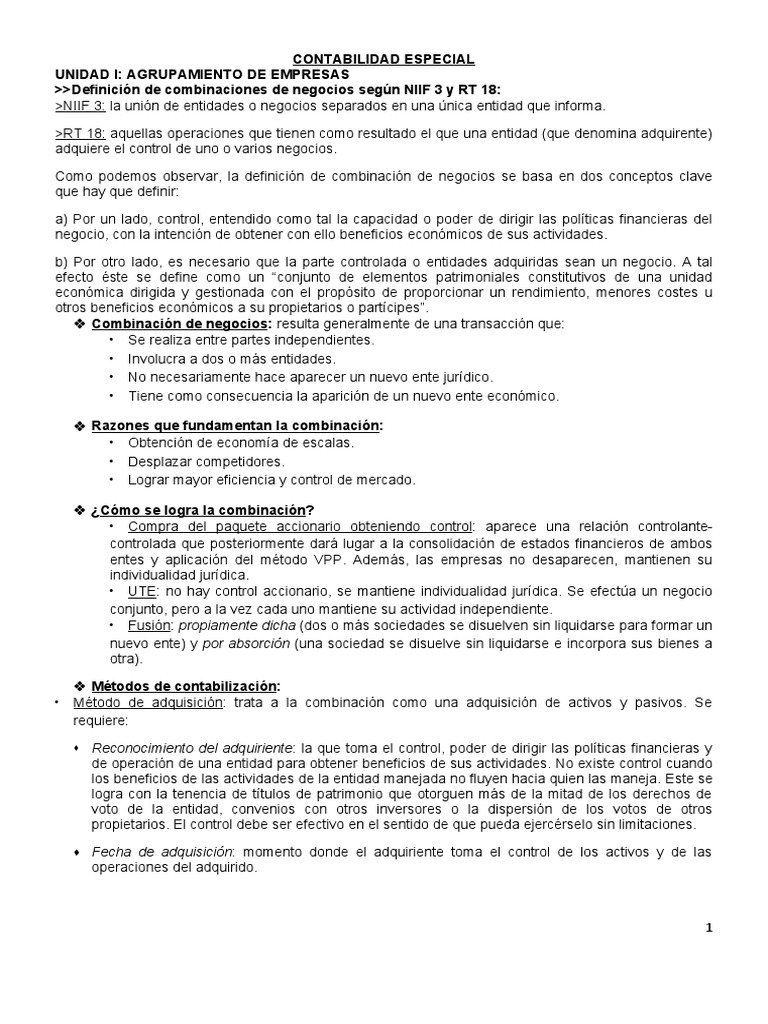 Unidad 1 Contabilidad Especial | PDF | Contabilidad | Inflación
