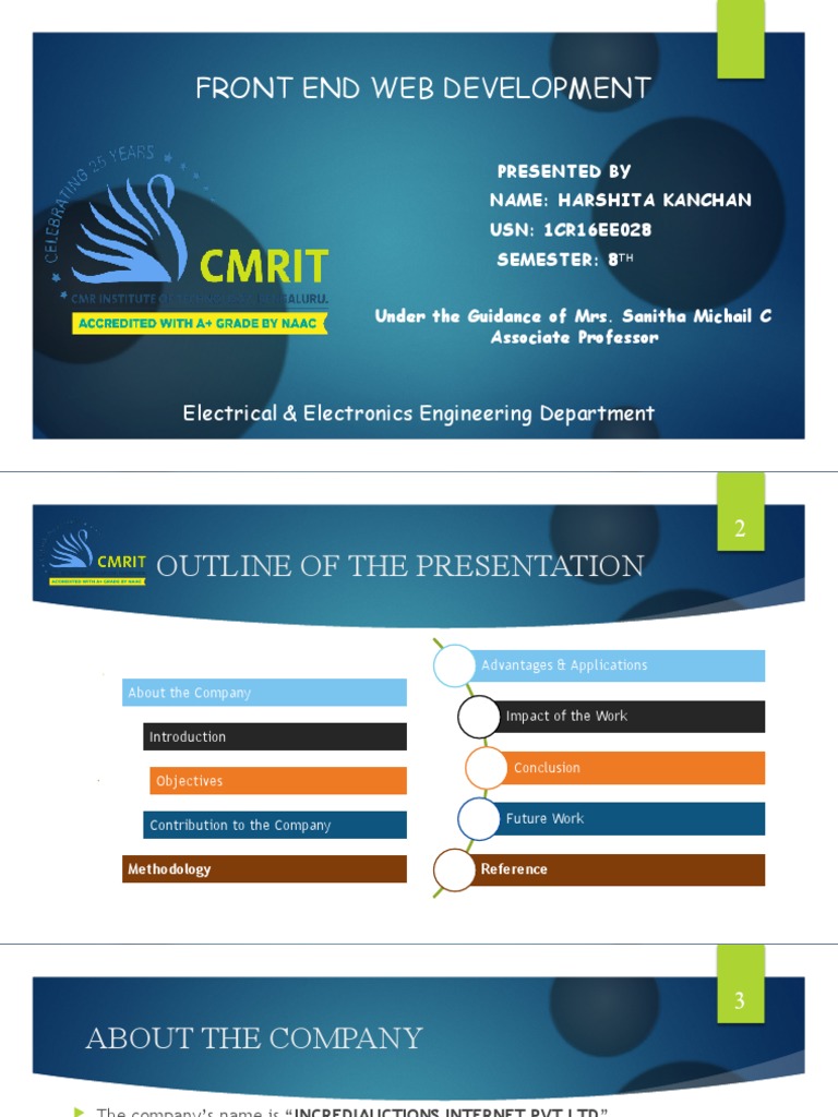 Front End Web Development Internship Report | PDF | Websites | Word Press