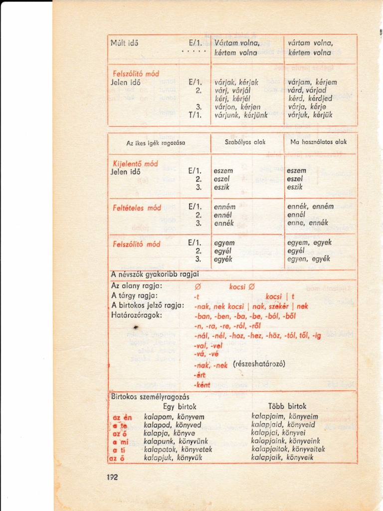 Magyar - Jelek És Ragok 1 | PDF