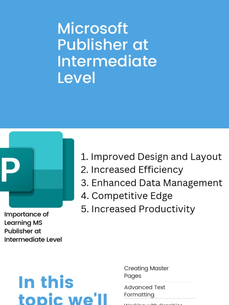 Microsoft Publisher at Intermediate Level | PDF | Page Layout | Cursor (User Interface)