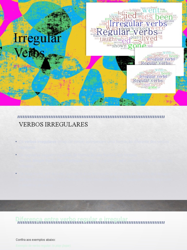 Irregular Verbs Slide Pdf